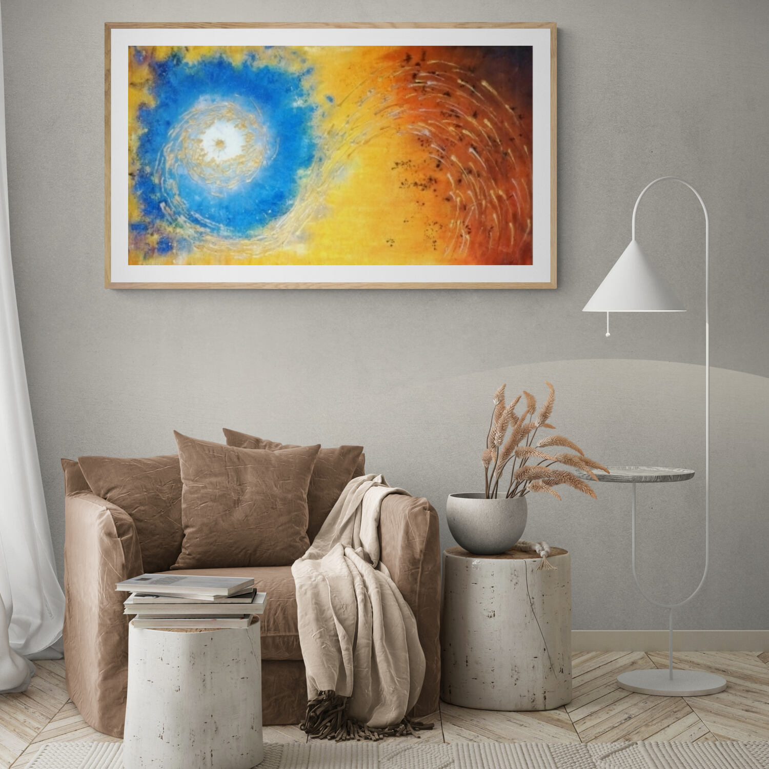 Artistic Paintings Categories: Abstract Sun Painting